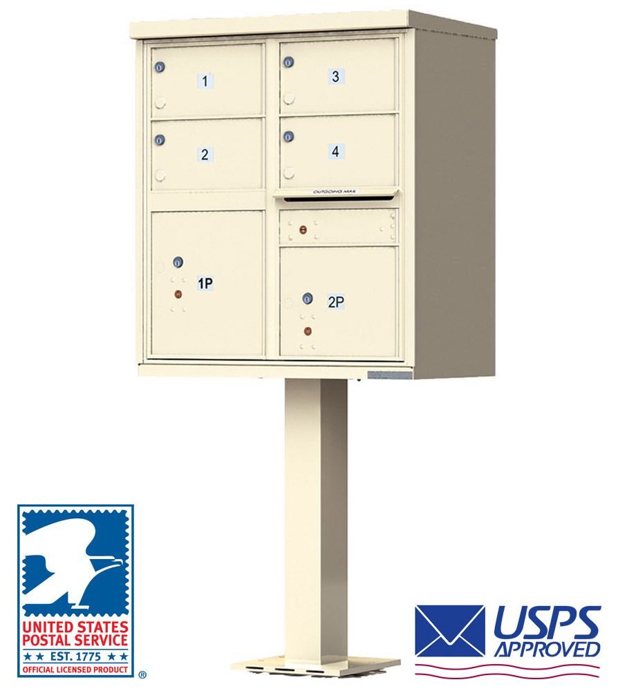 4 Door CBU Cluster Mailbox with Extra Large Tenant Doors