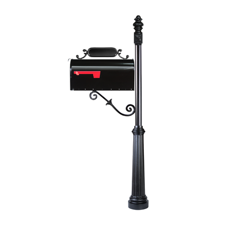 Custom Contemporary Mailbox Post System with Number Plate and Bracket ...