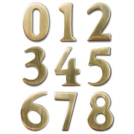 2" Brass Numbers (Adhesive Back)