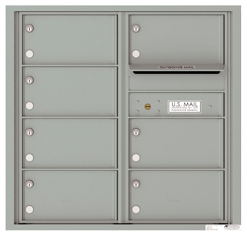 Front Loading Commercial Mailbox with 7 Tenant Compartments