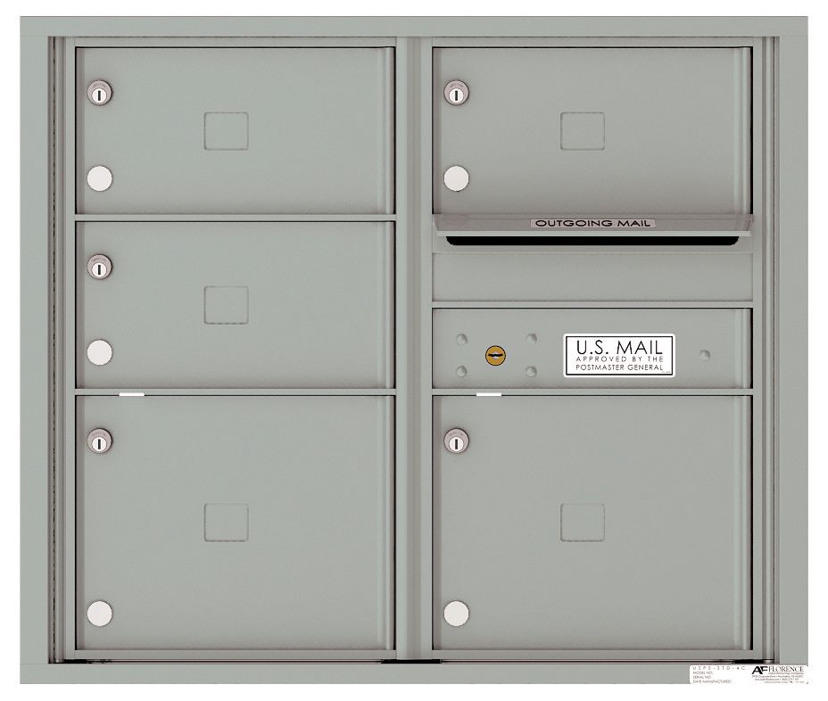 4C Horizontal Mailbox with 5 Tenant Doors - 4C07D-05