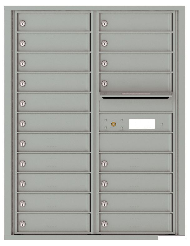 Mailbox with 19 Tenant Doors and Outgoing Mail Slot