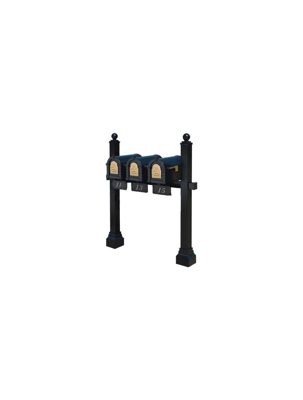 Keystone Series Triple Mailbox Post (Mailboxes not included)