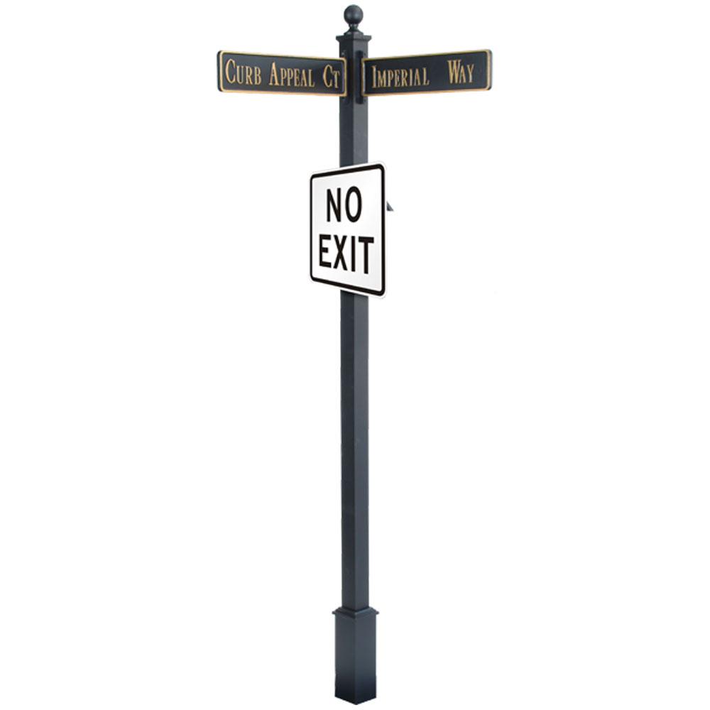 Estate Square Post Street Sign - IMP-E1-6QB6-24SQ-System