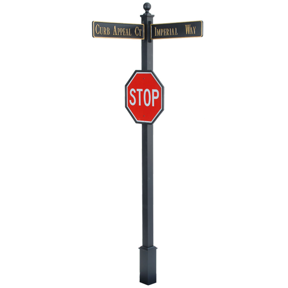 Estate Square Post Street Sign - IMP-E1-6SC6-30SS-System