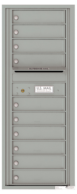 Mailbox with 11 Tenant Doors and 2 Parcel Lockers