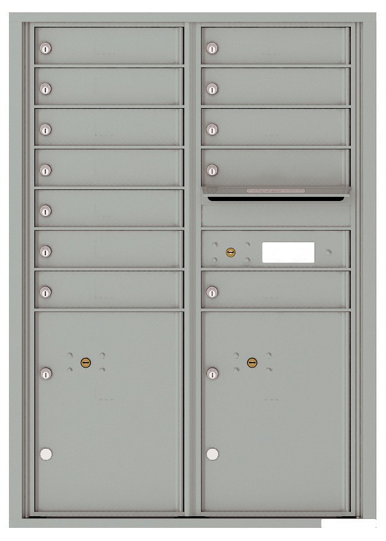 Mailbox with 11 Tenant Doors and 2 Parcel Lockers