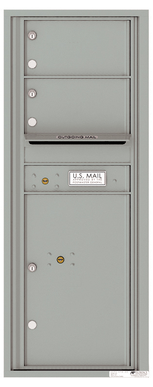 Mailbox with 12 Tenant Doors and 2 Parcel Lockers