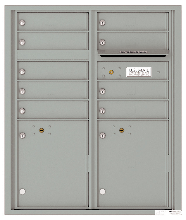 Mailbox with 9 Tenant Compartments and 2 Lockers - 4CADD-09