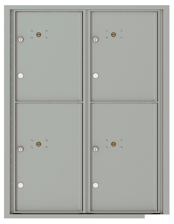Fully Recessed Mailbox with 2 Extra-Large Parcel Lockers