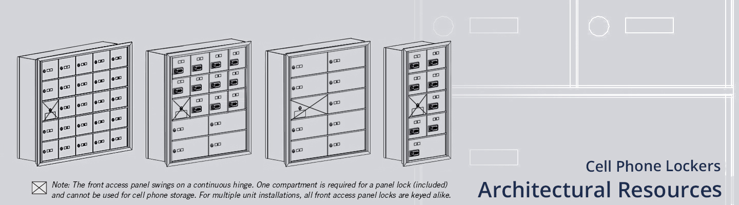 Architectural Resources - Cell Phone Lockers Recessed Mounted with ...