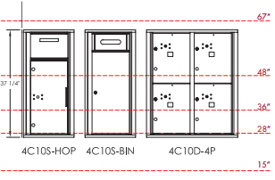 4C Mailboxes | USPS Approved 4C Horizontal Mailboxes