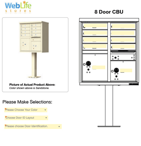 Vital 8 Door CBU Cluster Mailbox - USPS Approved