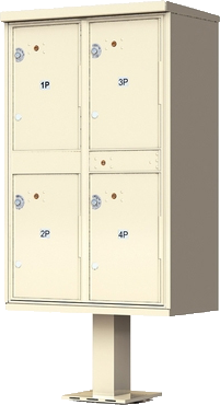 4 Door Parcel Locker Cluster Mailbox
