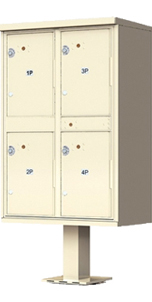 Outdoor Parcel Locker with Pedestal Stand - 2 Parcel Lockers - USPS ...