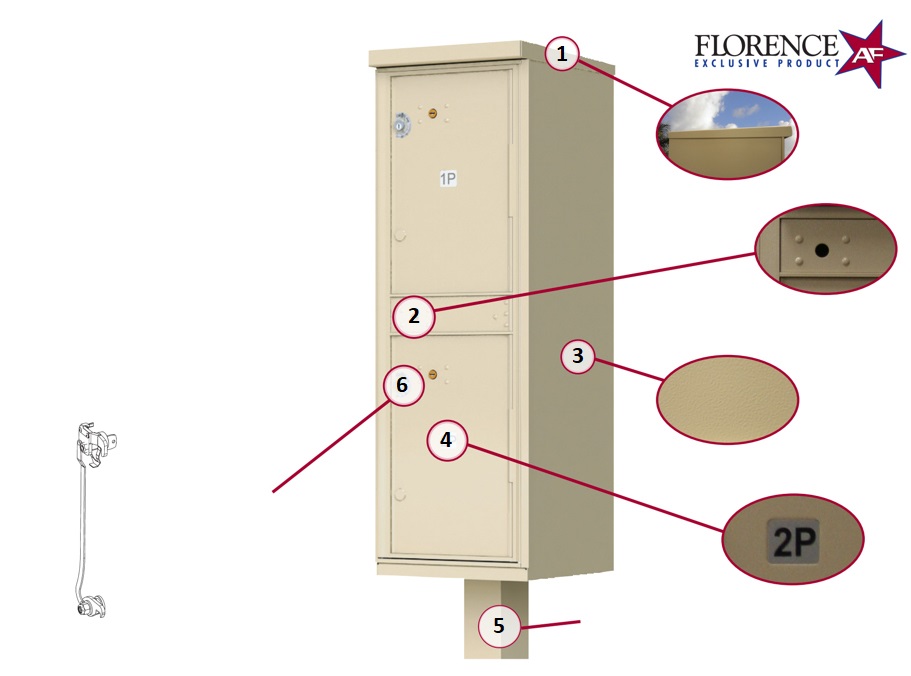 4 Door Parcel Locker Cluster Mailbox