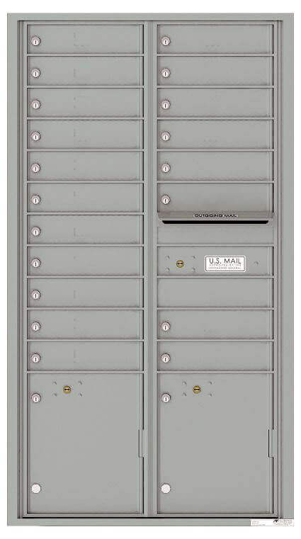 Mailbox With 20 Tenant Compartments and 2 Parcel Lockers