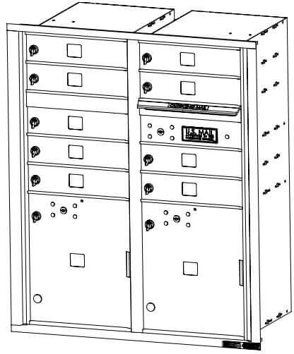 Mailbox With 20 Tenant Compartments and 2 Parcel Lockers